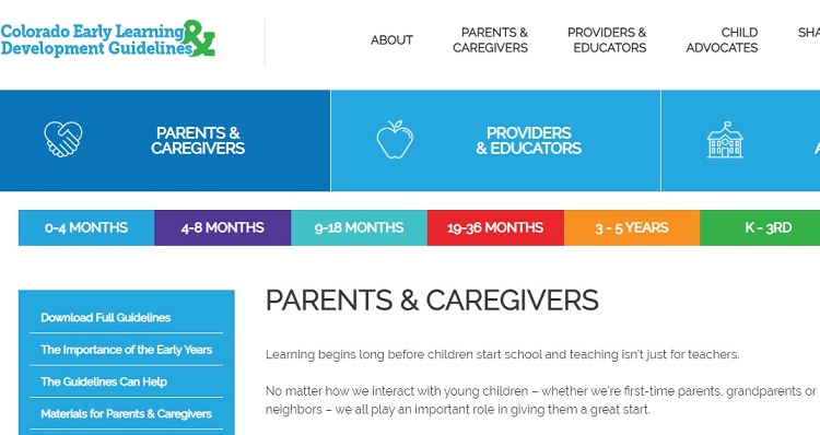 EarlyLearningCO parent guide by age - Colorado Mountain Mom